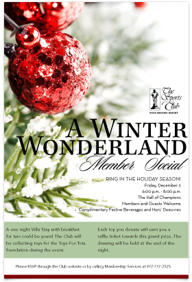 December Events - Private Club Marketing